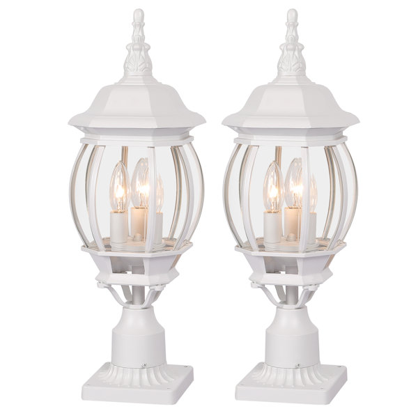 Charlton Home® Benna 3 -Light 21.6" H Hardwired Transparent Pier Mount Light | Wayfair